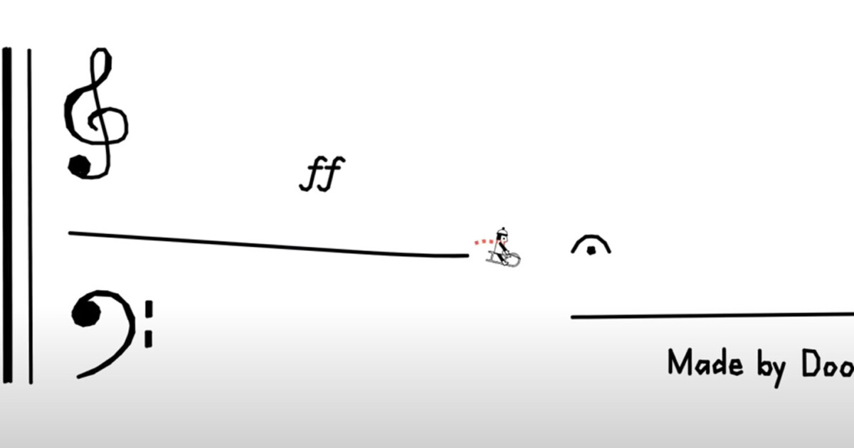 Line Rider : La 5ème Symphonie de Beethoven associée à un jeu vidéo